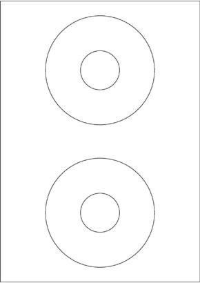 Labels CD Labels-2 @ Inkjet Laser Paper Permanent - White A4 (100 ...